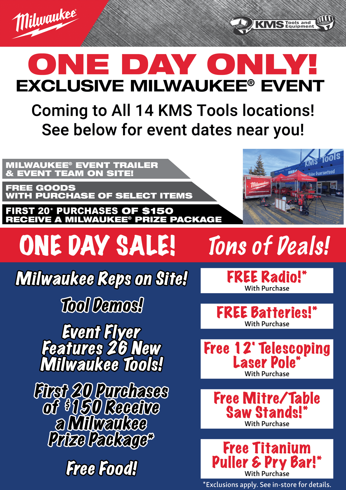 Milwaukee Tools One Day Only Lightning Sale!! Exclusive!! – The Tool Corner