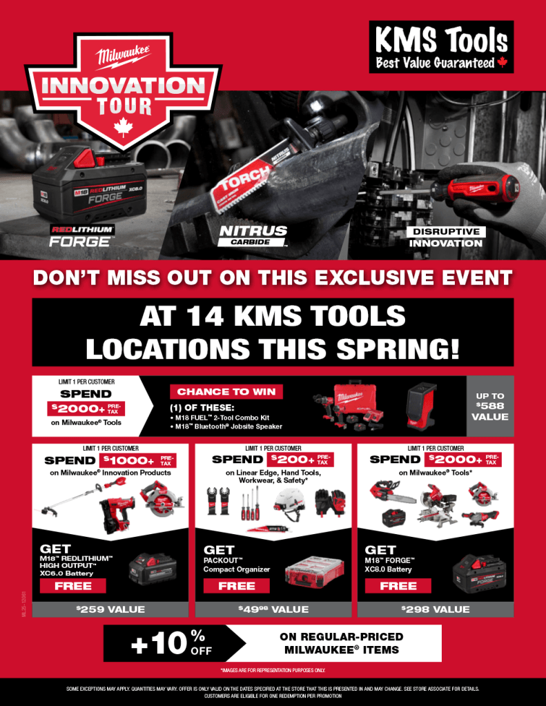 One Day Only Events: Massive Milwaukee Sales at KMS Tools This Spring ...
