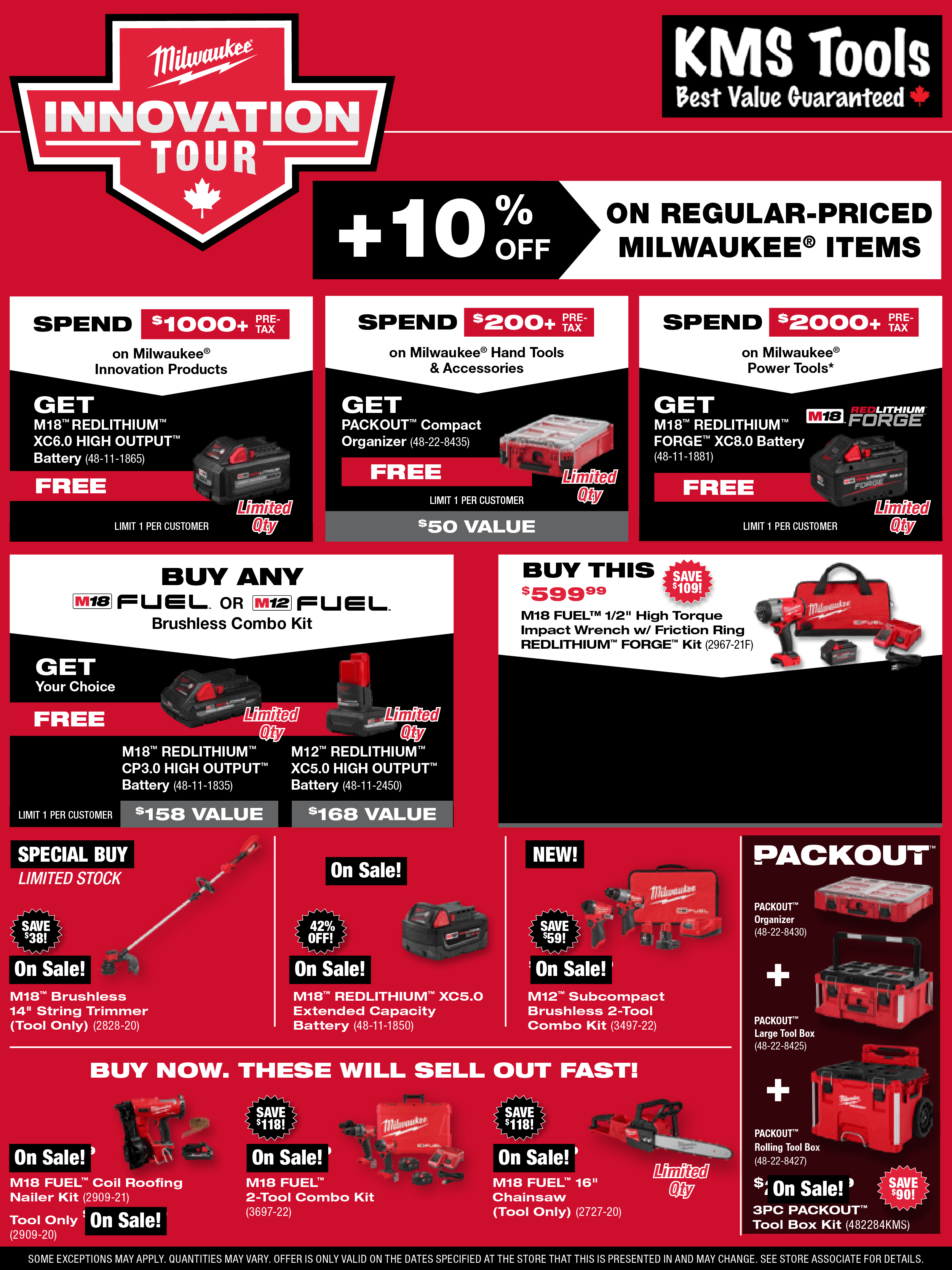 One Day Only Events: Massive Milwaukee Sales at KMS Tools This Spring ...