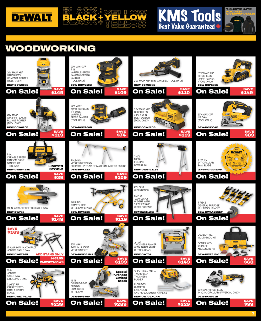 DeWalt Black + Yellow Fall Event at KMS Tools! – The Tool Corner