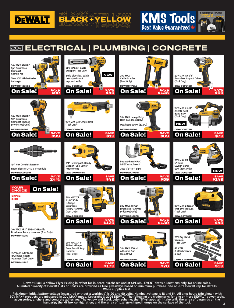 Our DeWalt Events Are Back This Spring at KMS Tools! – The Tool Corner
